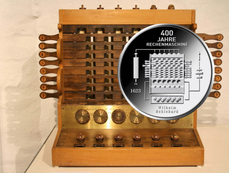 Deutsche 20-Euro-Sammlermünze feiert Rechenmaschine von Wilhelm ...